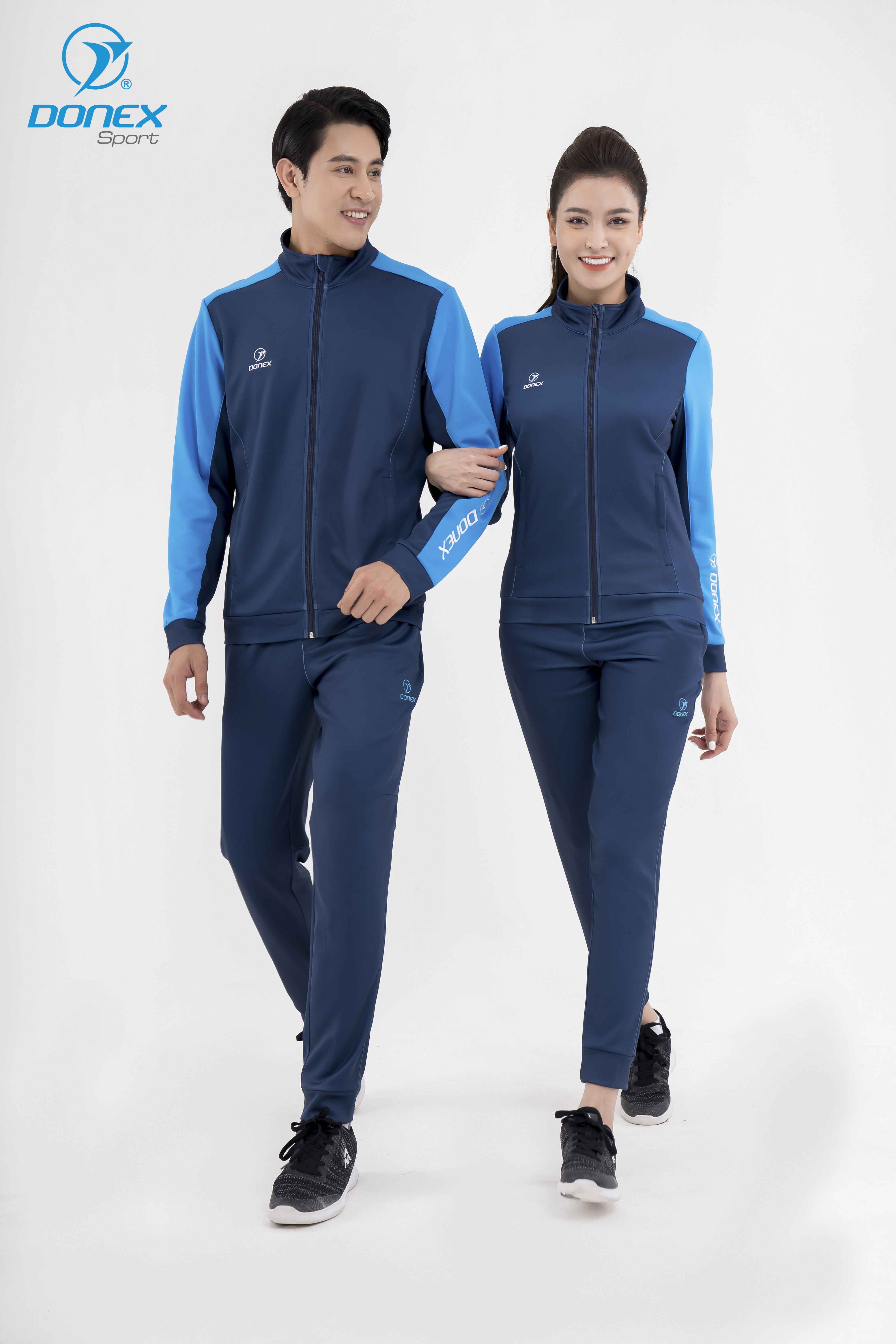 Áo Nỉ Thun Nam DONEX Sano MDE-254 đen phối đỏ